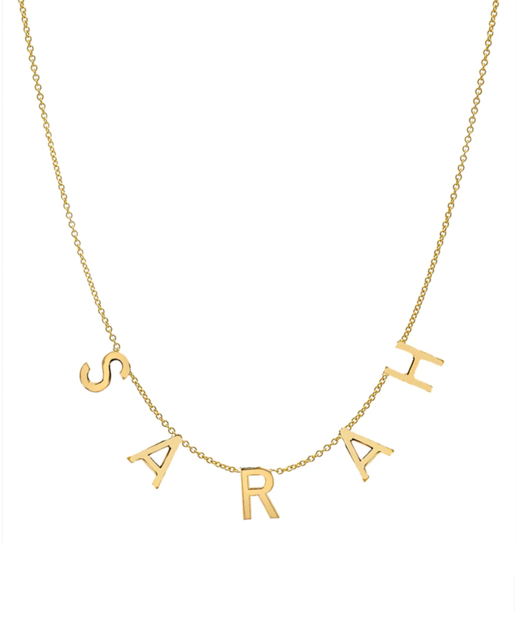 14k Gold Name Necklace – Rhea Noa Jewelry